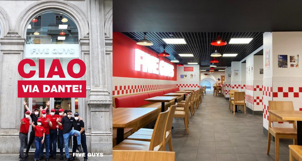 Five Guys has opened its second restaurant in Milan! | F&M Ingegneria Spa