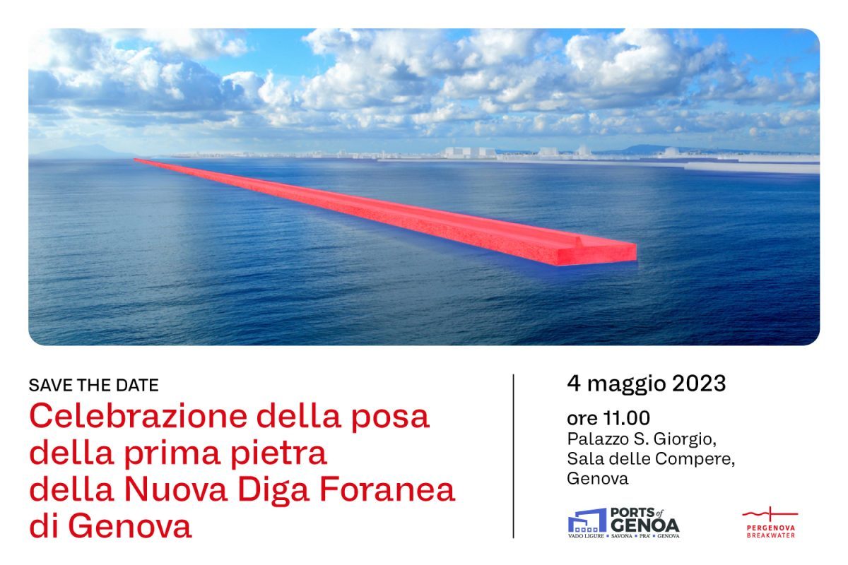Ceremony of the Laying of the First Stone of the New Genoa Breakwater ...